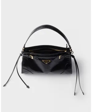 Prada Bonnie Small Leather Handbag - Black