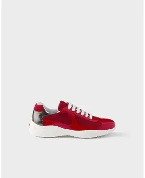 Prada Patent Leather And Technical Fabric America's Cup Sneakers