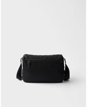 Prada Large Quilted Re-nylon Shoulder Bag With Saffiano Trim