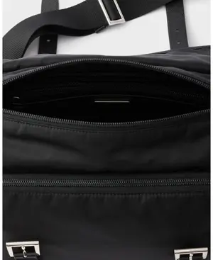 Prada Large Quilted Re-nylon Shoulder Bag With Saffiano Trim