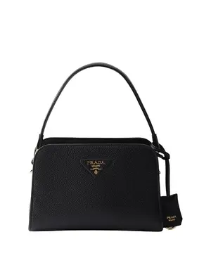 Prada Leather Mini Handbag - Black