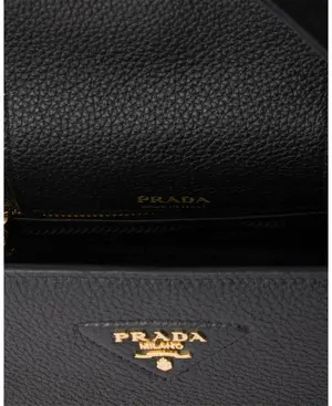 Prada Leather Mini Handbag - Black