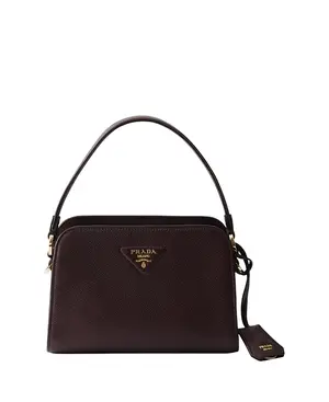 Prada Leather Mini Handbag Brown
