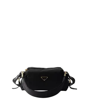 Prada Explore Small Re-nylon And Leather Shoulder Bag - Black