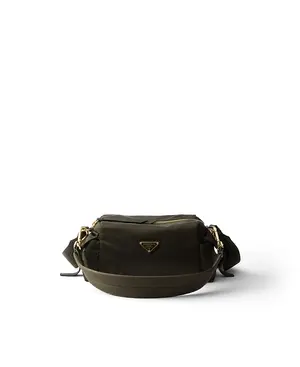 Prada Explore Small Re-nylon And Leather Shoulder Bag - Green