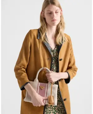 Prada Jardiniere Small Cotton Canvas Bag