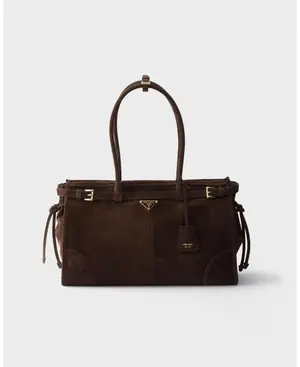 Prada Bonnie Large Suede Handbag
