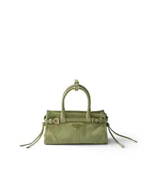 Prada Bonnie Suede Mini Handbag Green
