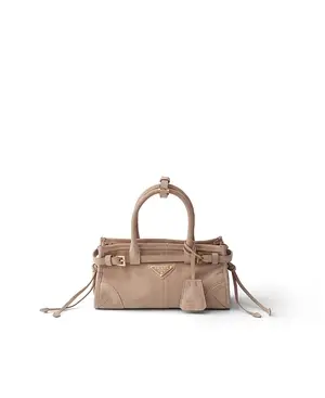 Prada Bonnie Suede Mini Handbag - Powder