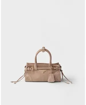 Prada Bonnie Suede Mini Handbag - Powder