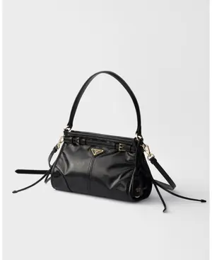 Prada Bonnie Small Leather Handbag - Black