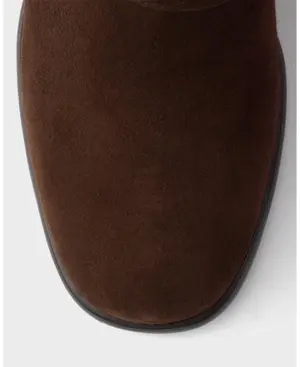 Prada Suede Booties - Brown