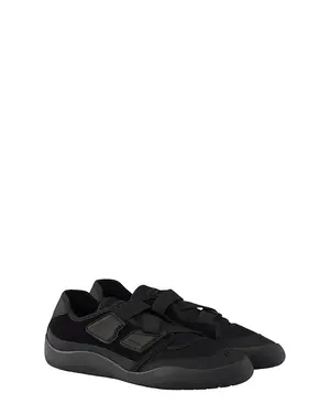 Prada Speedrock Technical Mesh And Leather Sneakers - Black