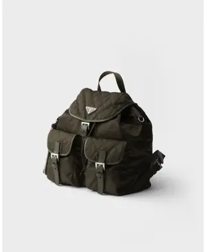 Prada Medium Quilted Re-nylon Backpack With Saffiano Leather Trim