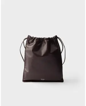Prada Nappa Leather Pouch - Brown