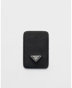 Prada Saffiano Leather Card Holder - Black