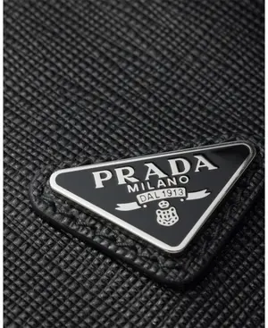 Prada Saffiano Leather Card Holder - Black