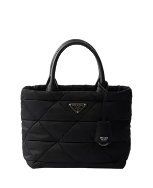 Prada Padded Re-nylon Tote Bag - Black