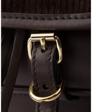 Prada Corsaire Corduroy And Leather Mini Shoulder Bag - Brown
