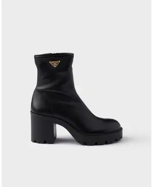 Prada Stretch Nappa Leather Booties - Black