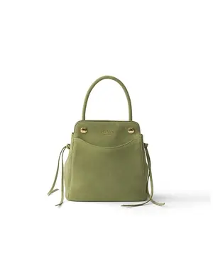 Prada Carry Mini Suede Handbag - Green