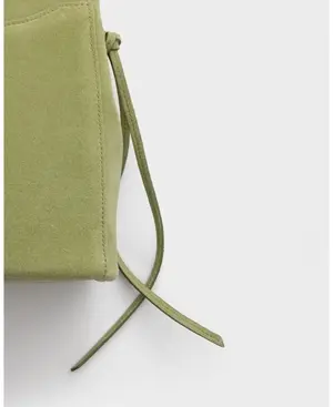 Prada Carry Mini Suede Handbag - Green