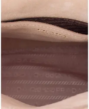 Prada Mini Suede Handbag - Powder