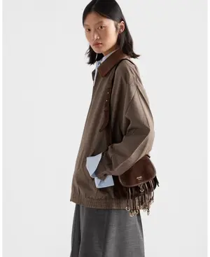 Prada Corsaire Suede Mini Shoulder Bag