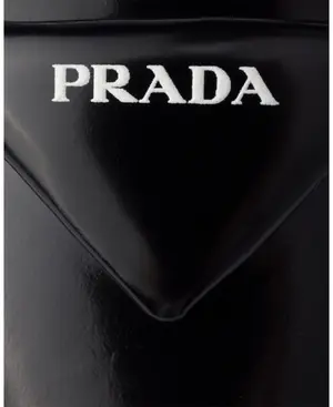 Prada Brushed Leather Ballerina Slingbacks