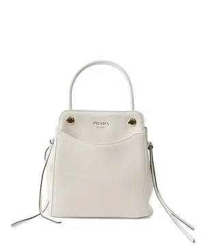 Prada PRADA Mini Leather Handbag White