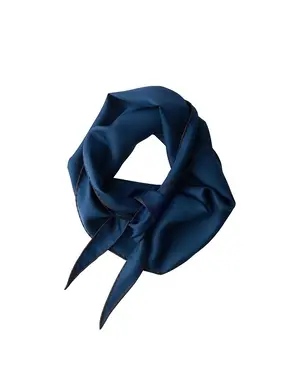 Prada Printed Twill Scarf - Blue