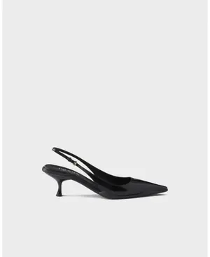Prada Brushed Leather Slingback Pumps