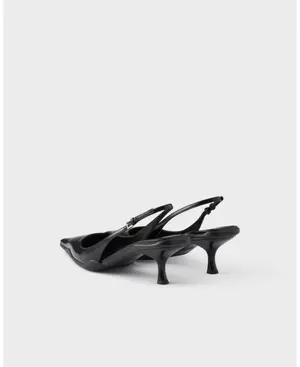 Prada Brushed Leather Slingback Pumps