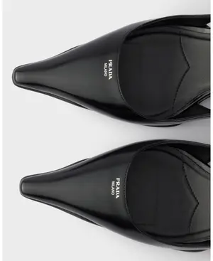 Prada Brushed Leather Slingback Pumps
