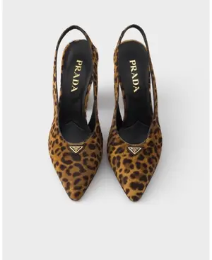 Prada Printed Leather Slingback Pumps