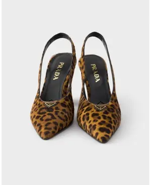 Prada Printed Leather Slingback Pumps