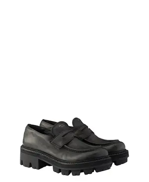 Prada Leather Loafers - Black