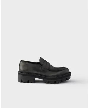 Prada Leather Loafers - Black