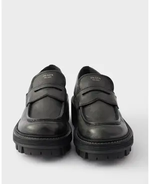 Prada Leather Loafers - Black