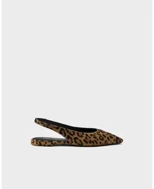 Prada Printed Leather Ballerinas - Honey