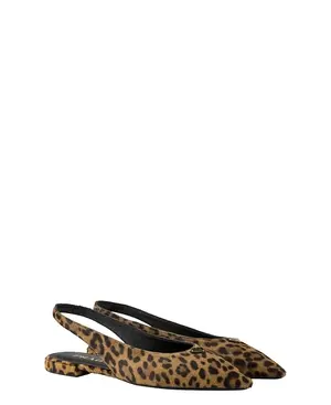 Prada Printed Leather Ballerinas - Neutral
