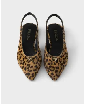 Prada Printed Leather Ballerinas