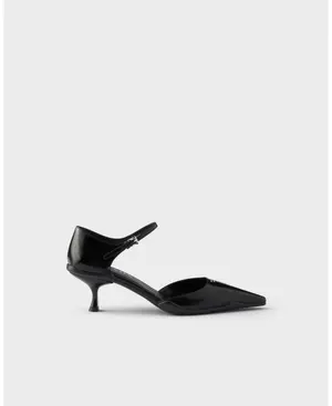 Prada Brushed Leather D'orsay Pumps
