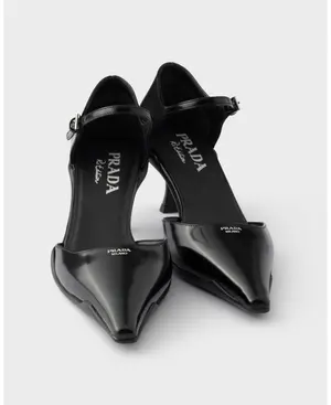 Prada Brushed Leather D'orsay Pumps