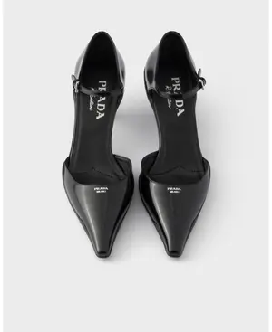 Prada Brushed Leather D'orsay Pumps