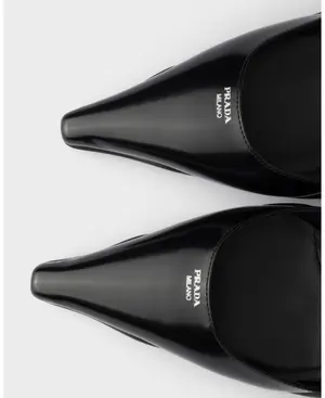 Prada Brushed Leather D'orsay Pumps