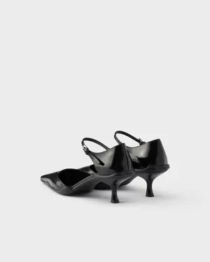 Prada Brushed Leather D'orsay Pumps