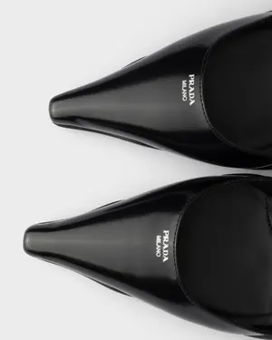 Prada Brushed Leather D'orsay Pumps