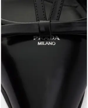 Prada Brushed Leather Slingback Pumps