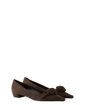 Prada Suede Ballerinas - Brown